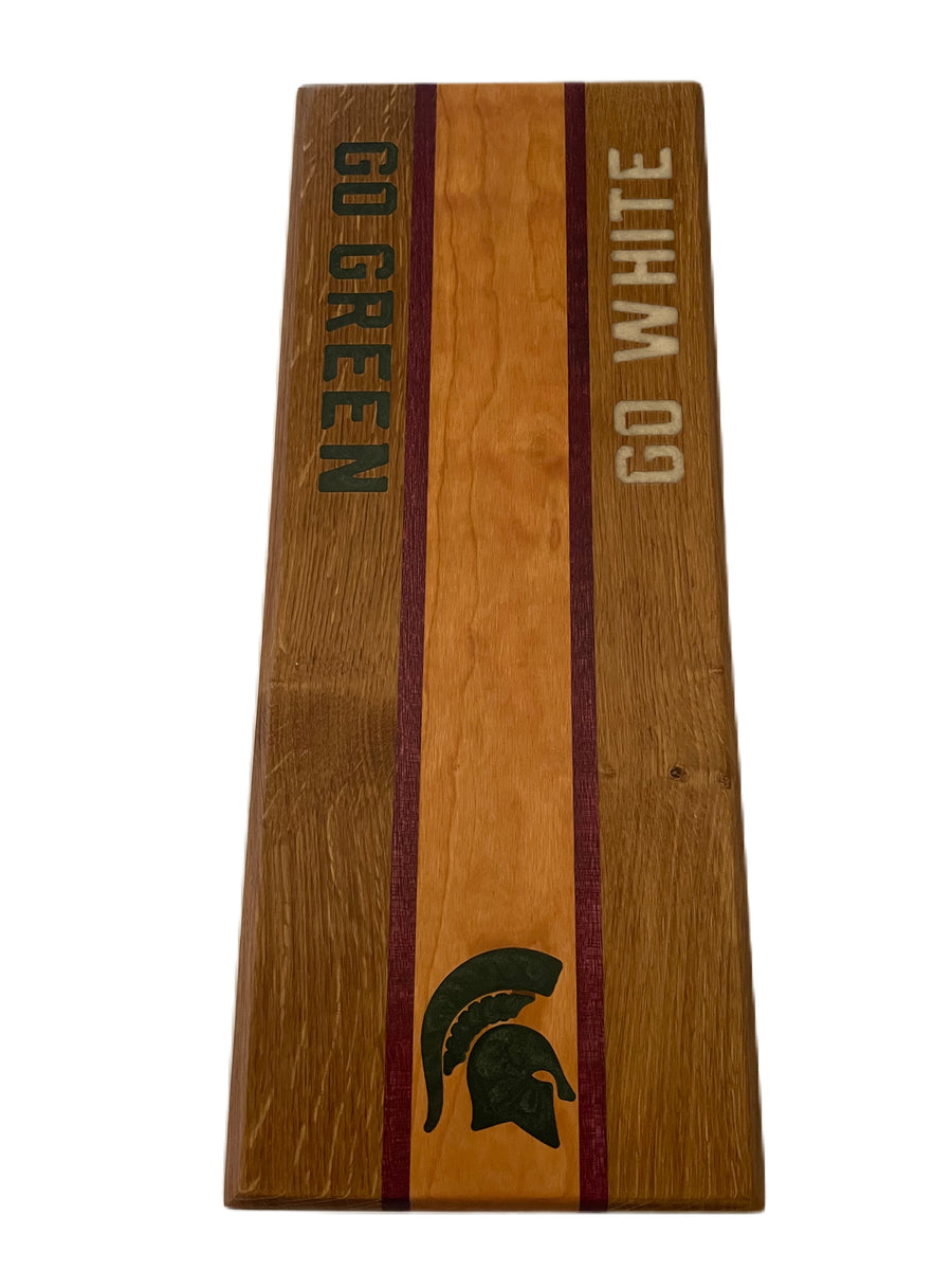 Sparty Handle GO GREEN GO WHITE Epoxy Board – Turnip Rock Woodworks